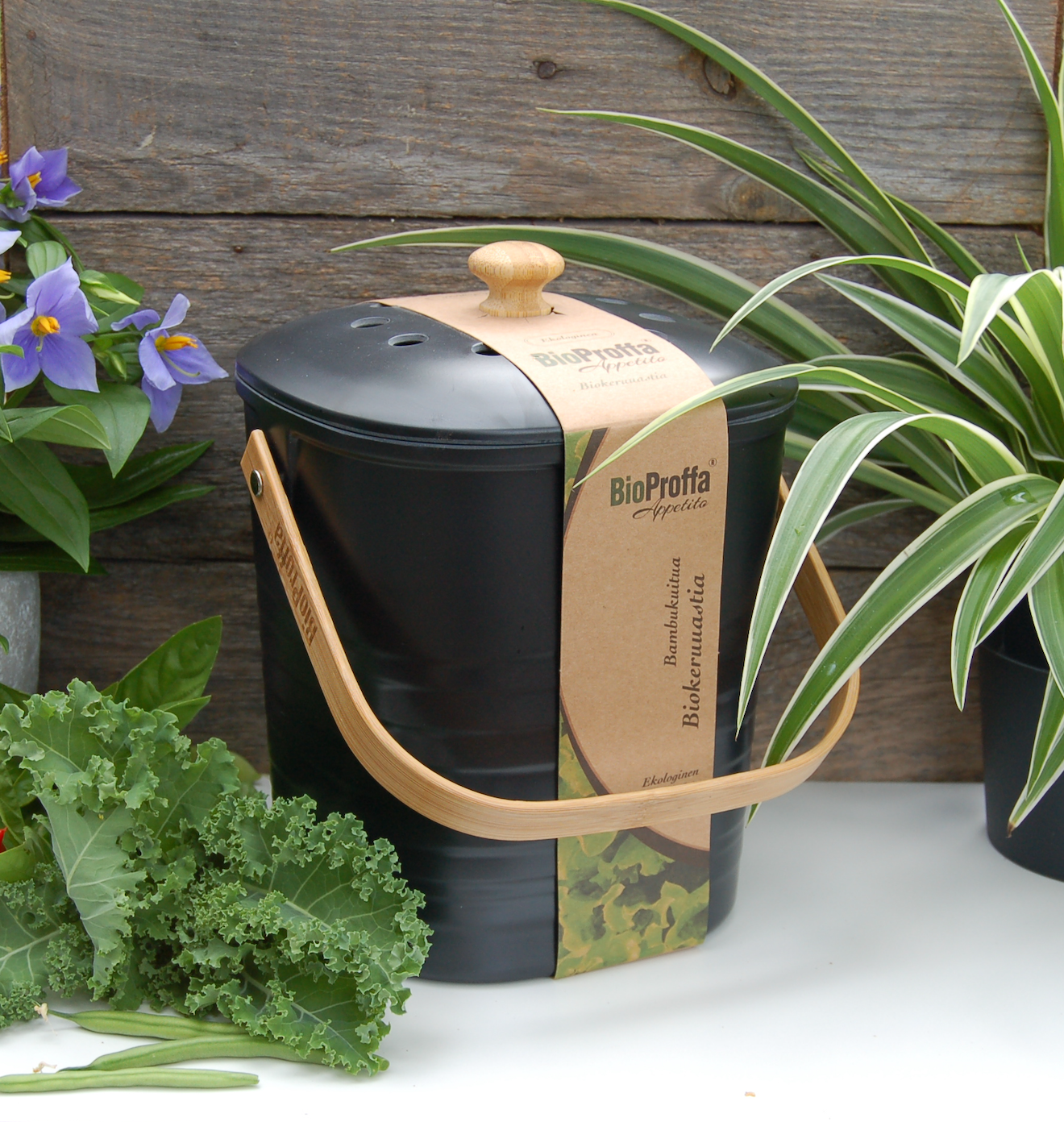 BioProffa Biokeruuastia Bambu, 3,8 Litraa, hiilenmusta | Eurogarden